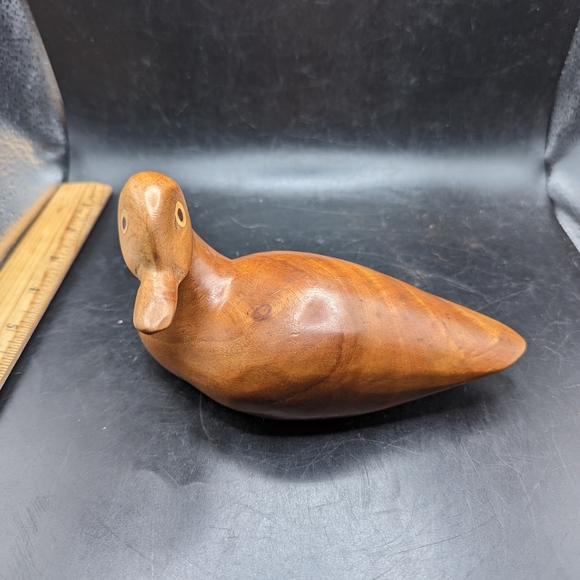 Accents | Handcrafted Wooden Duck Figurine | Poshmark